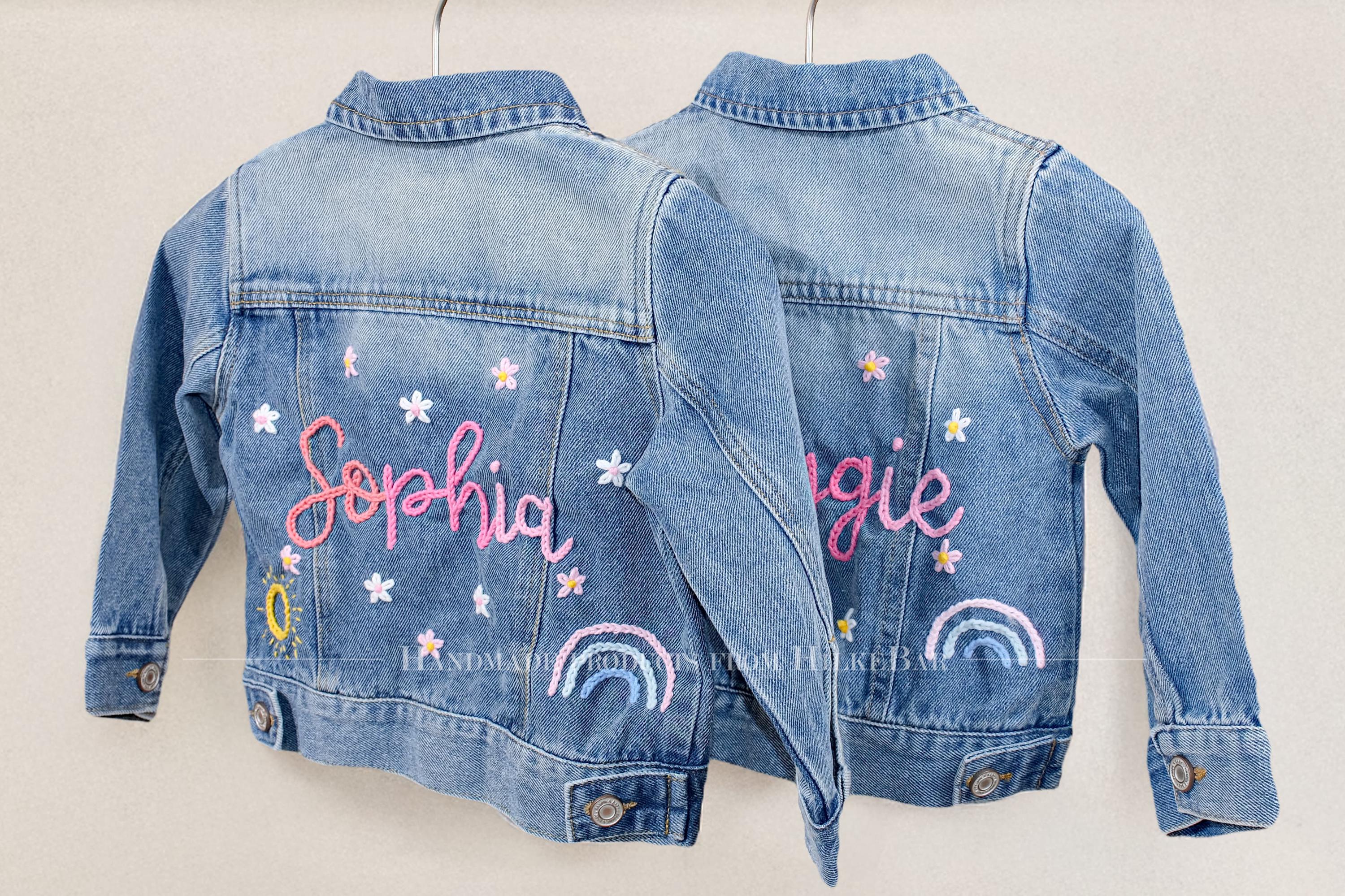 Personalized Baby Denim Jacket: Custom Name, Handmade Jean Jacket - Etsy