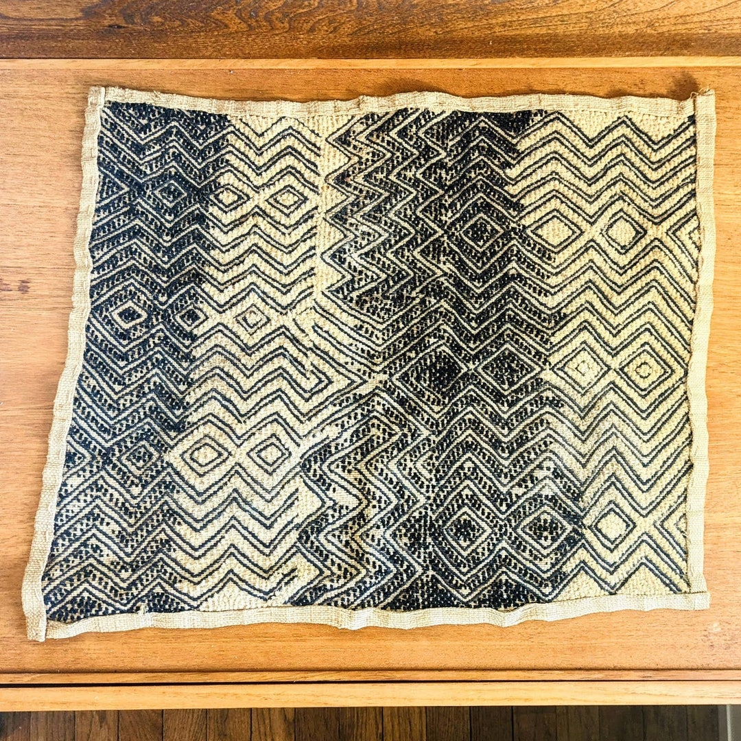 Kuba Cloth Kasai Velvet Raffia Palm Traditional Congo Weaving - Etsy