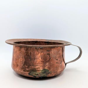 Antique Hammered Copper Chamber Pot, Weathered Metal Planter - Etsy