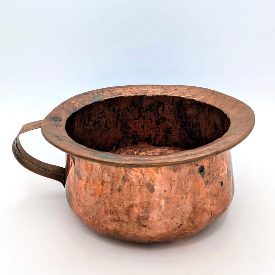 Antique Hammered Copper Chamber Pot, Weathered Metal Planter - Etsy