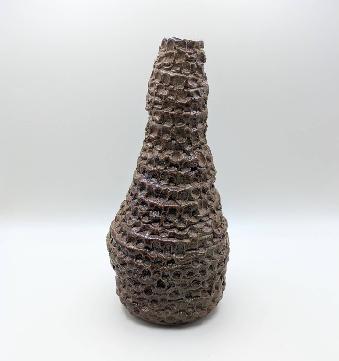 Weird Sculptural Brown Ceramic Vase - Etsy