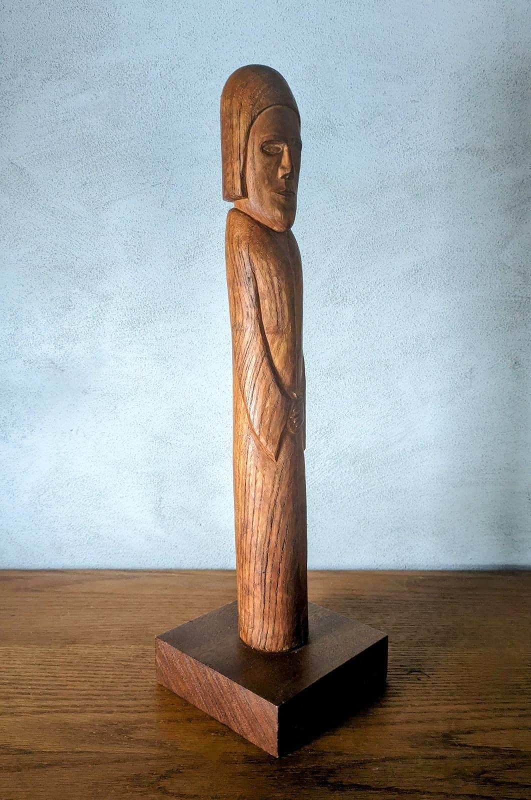 Mid Century Teak Phallic Monk Carved Wooden Statue, Signed 1950s Danish ...