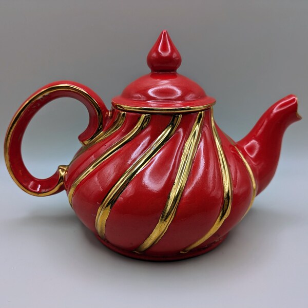 Red Teapot - Etsy