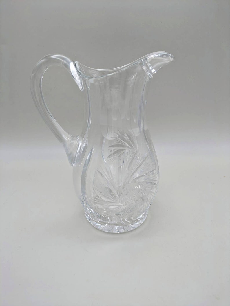 Vintage 18 Oz Eleanor American Cut Crystal Pitcher, Hobstars Pinwheels ...