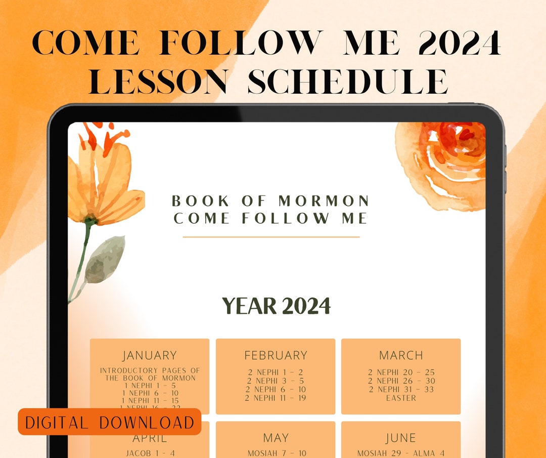 Come Follow Me 2024 Lesson Schedule Latter-day Saints/ LDS Scripture ...