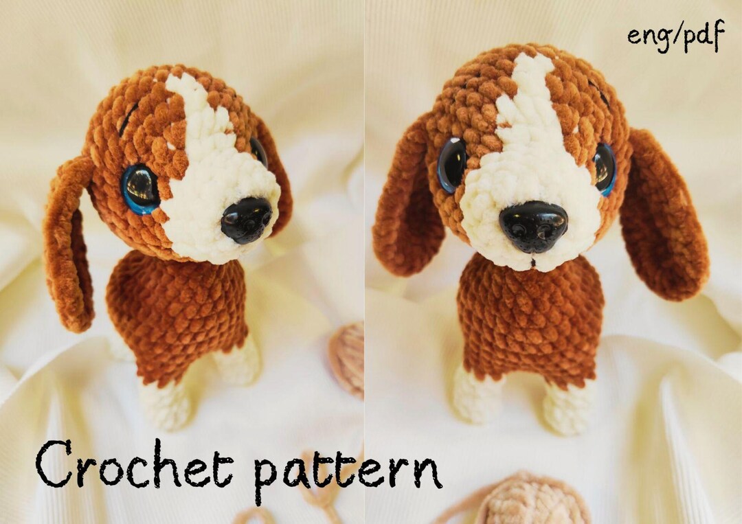 Crochet Pattern Spaniel, Amigurumi Pattern Dog, Crochet Dog Tutorial ...