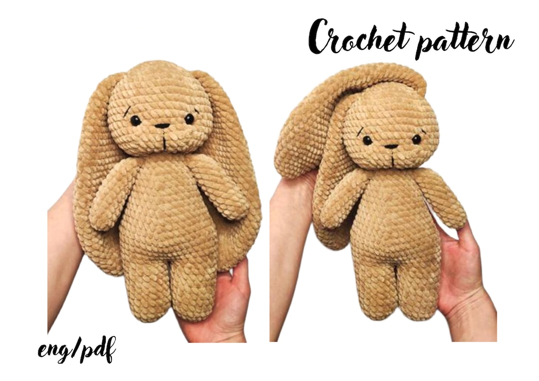 Crochet Pattern Bunny, Amigurumi Easter Plush Bunny Tutorial, Crochet ...