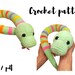 Big Snake Crochet Pattern, Amigurumi Tutorial Stuffed Snake, Python ...