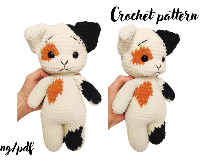 Small Long Cat Crochet Pattern. Make Your Own Cute Amigurumi Long Cat ...