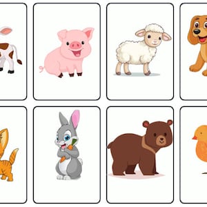 Printable Baby Animal Flashcards for Kids - Etsy