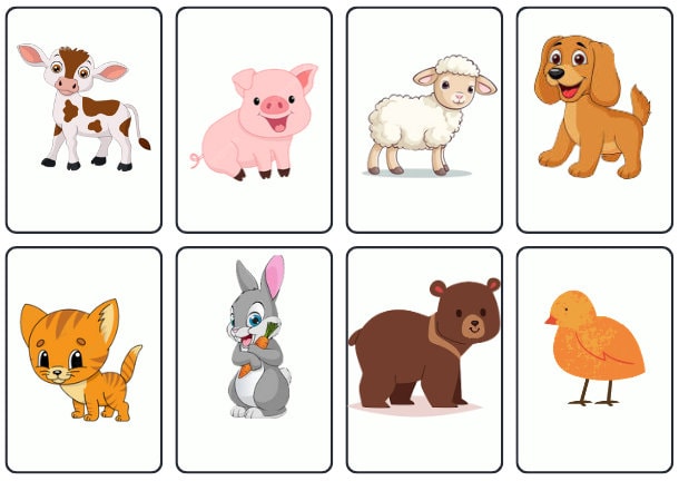 Printable Baby Animal Flashcards for Kids - Etsy