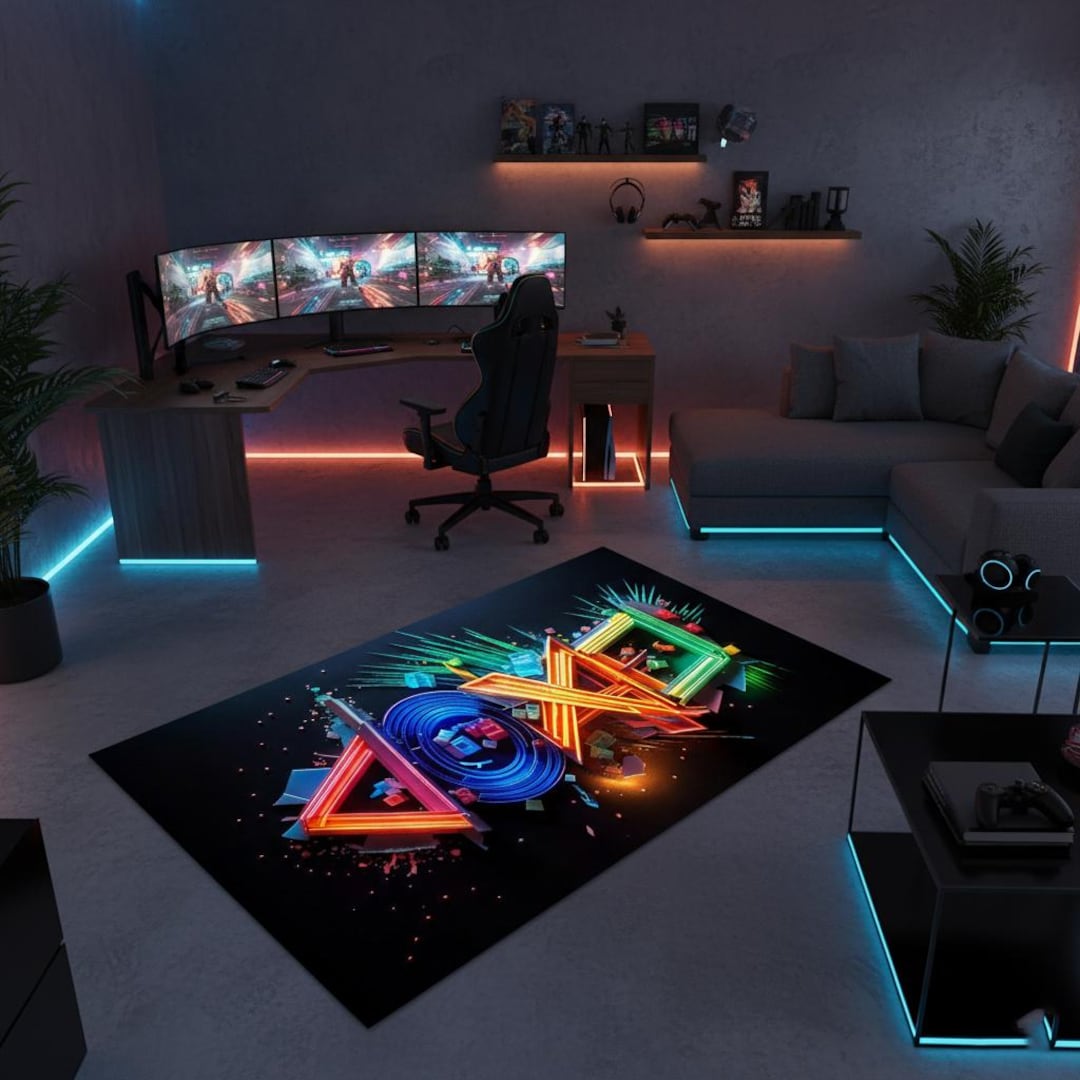 RGB Pro Gamer Rug: Anti-fatigue Memory Foam Controller Mat - Etsy