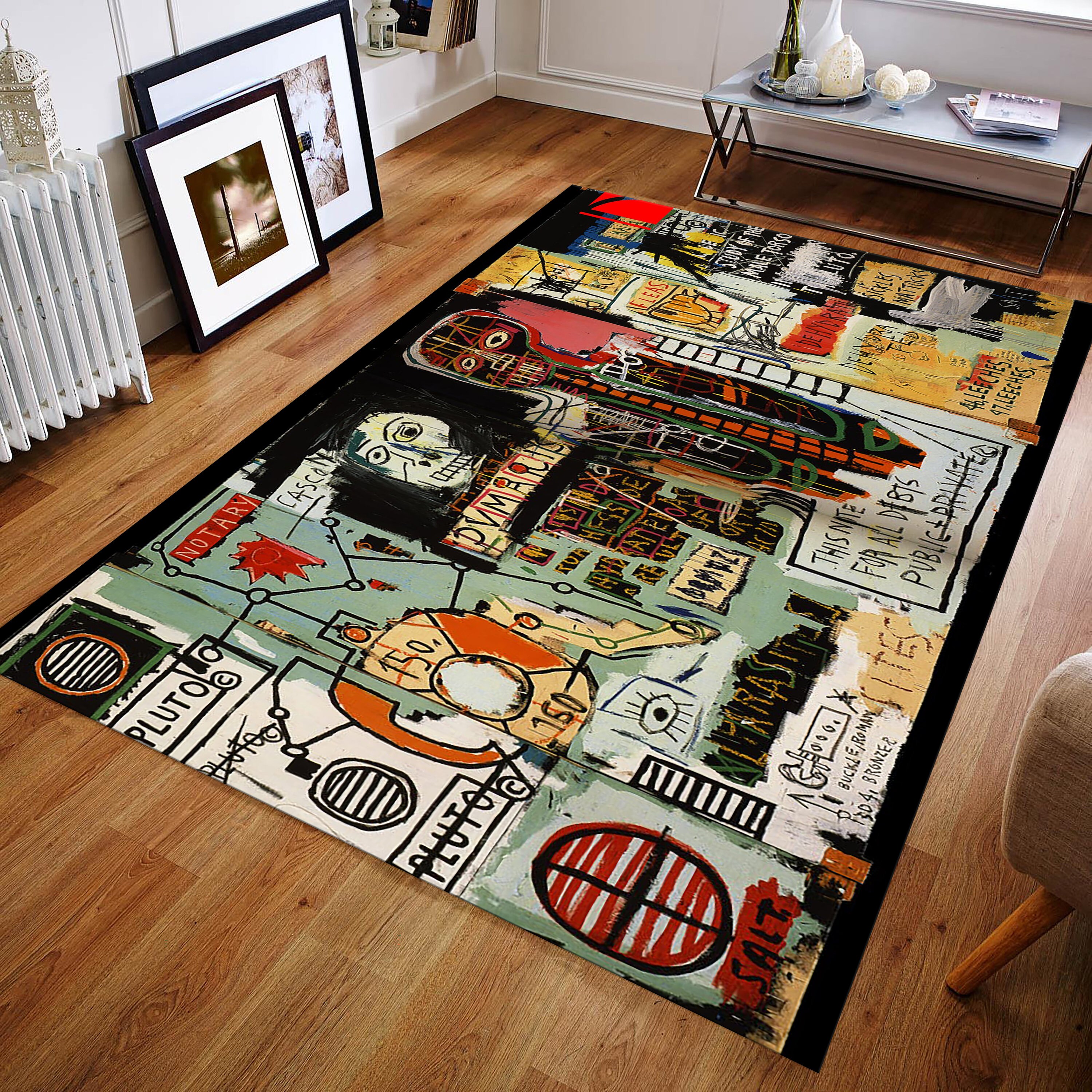 Pictorial Rug, Monster Rug, Scary Rug, Artistic Rug, Black White Rug ...