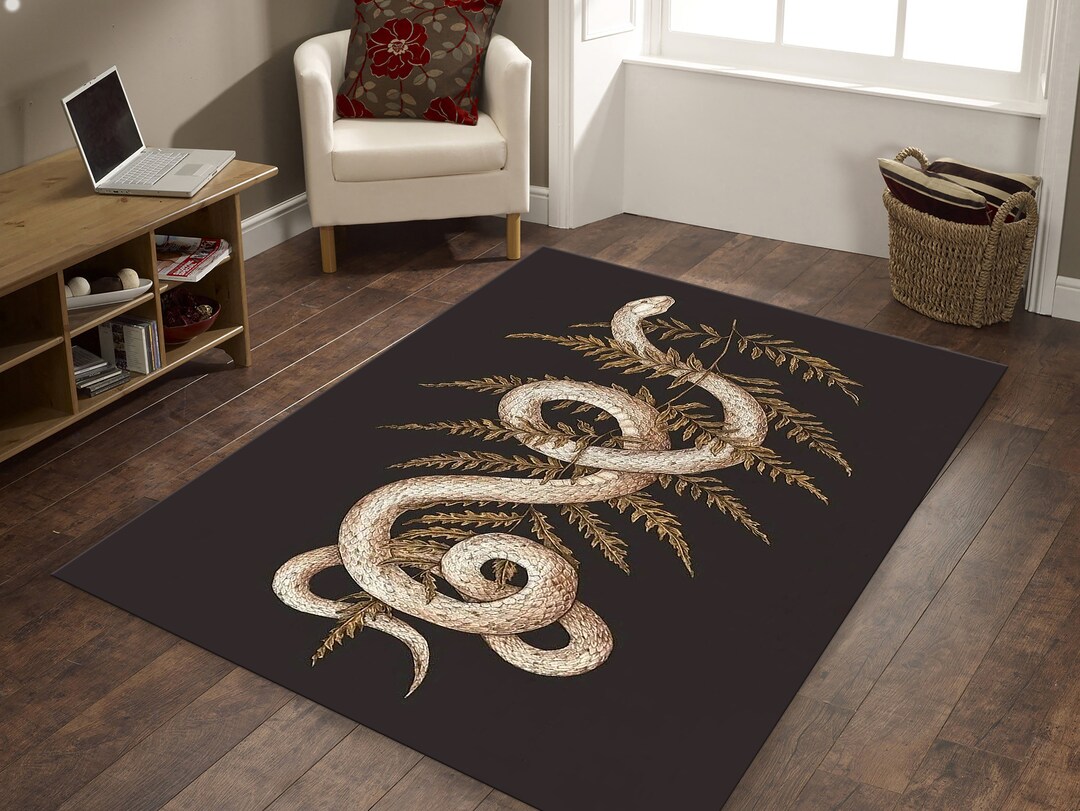 Snake Rug, Wild Animal Rug, Snake Carpet, Scary Rug, Artistic Rug ...
