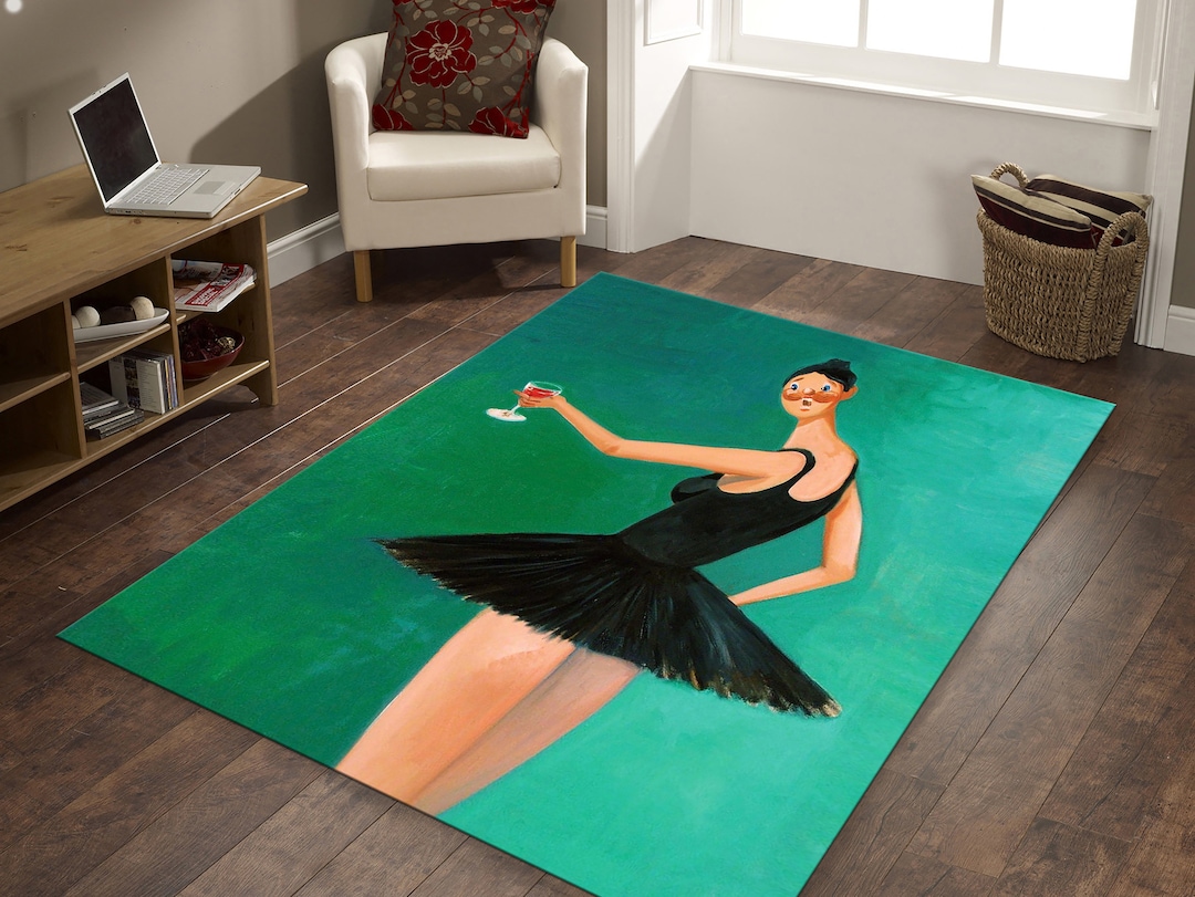 Ballet Dancer Woman Rug, Dancer Carpet, Woman Rug, Luxury Decor for ...
