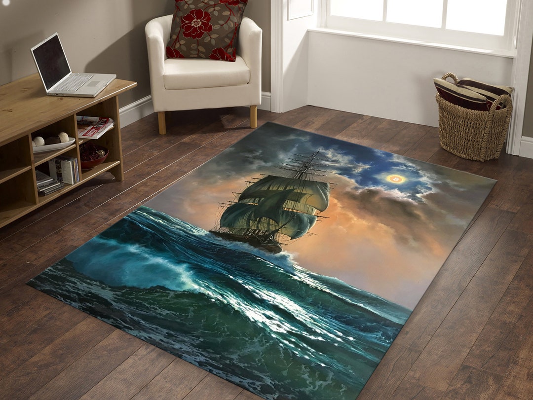 Ship Rug, Sea Rug, Ship Carpet, Artistic Rug, Picture Rug, Artistic ...