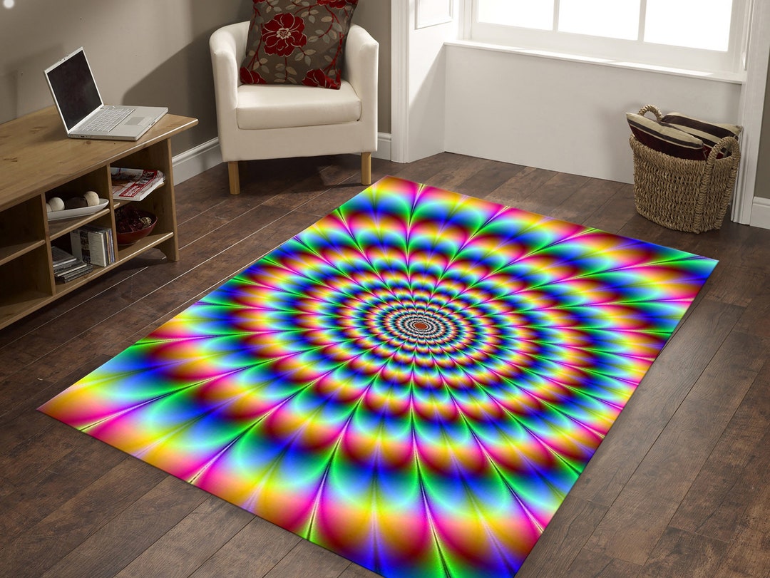 Optical Illusion Rug 3D Vortex Illusion Rug Silky Soft Rug - Etsy
