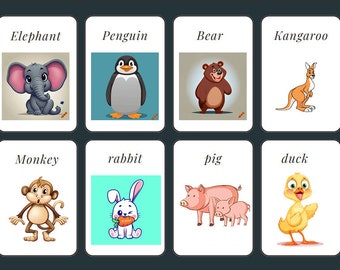 Printable Baby Animal Flashcards for Kids - Etsy