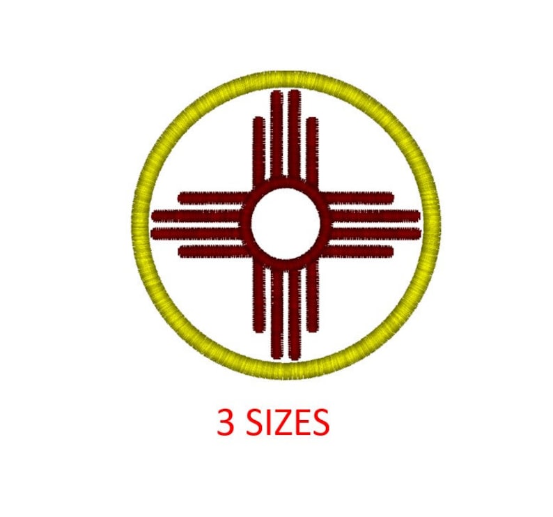 Zia Sun Embroidery Design: Native American Symbol (digital File) - Etsy