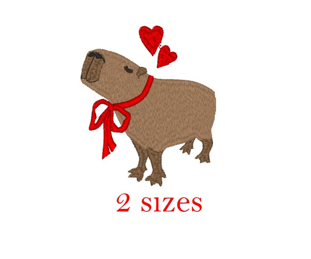 Capybara Love Embroidery Design (digital File) - Etsy