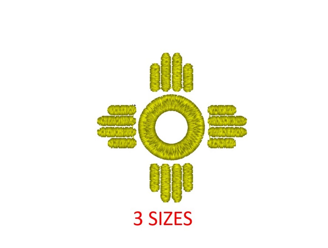 Zia Sun Embroidery Design. New Mexico. Digital File. - Etsy