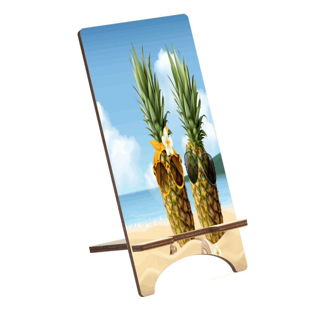 Pineapple Wood Phone Stand, Tropical Holder for iPhone 14 13 12 11 Pro ...