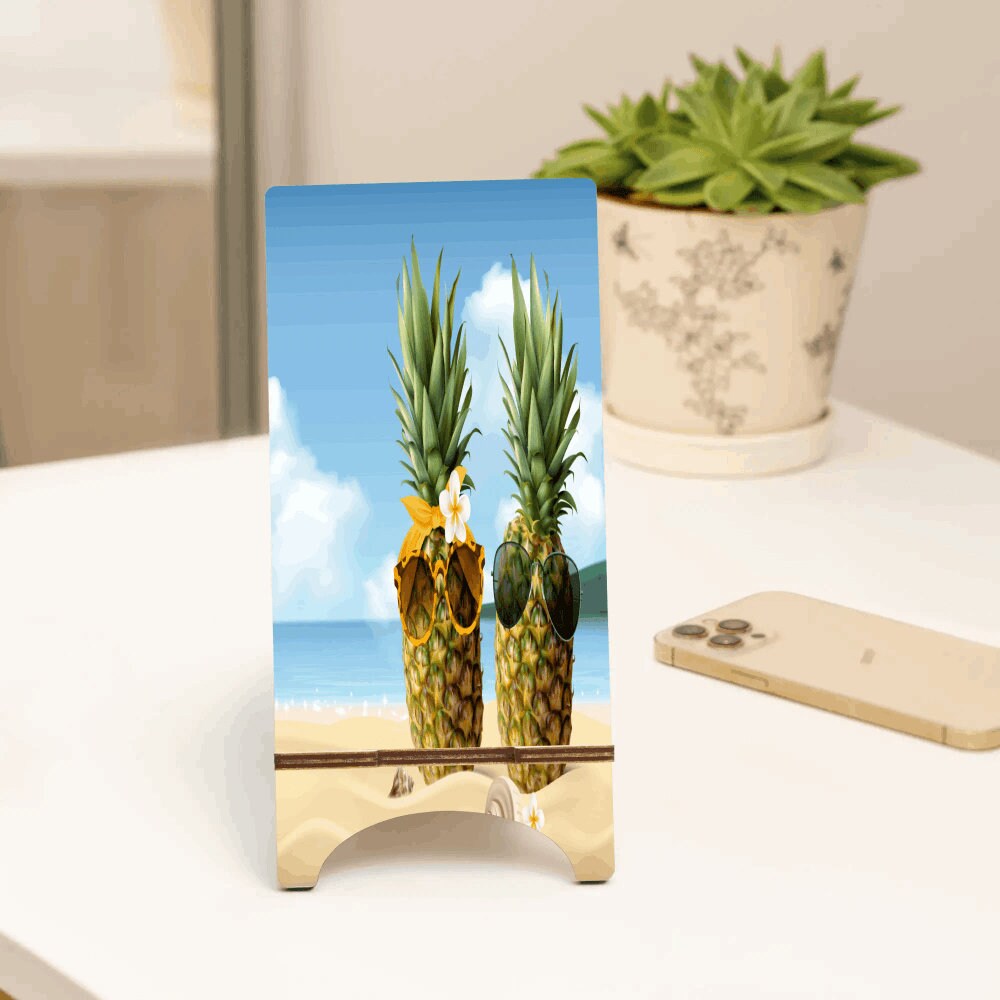 Pineapple Wood Phone Stand, Tropical Holder for iPhone 14 13 12 11 Pro ...