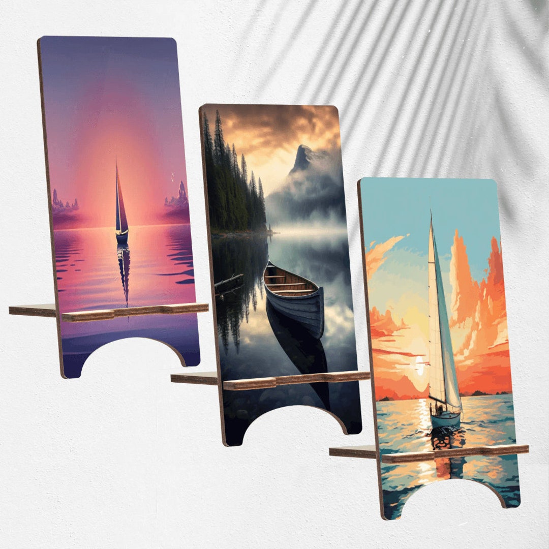 Boat Wood Phone Stand, Ship Holder for iPhone 14 13 12 11 Pro Max ...