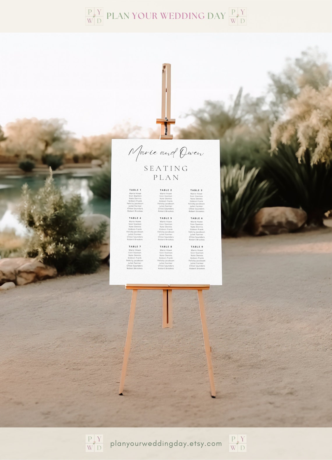 Minimal White Wedding Table Plan Template, Unique Wedding Seating Chart ...