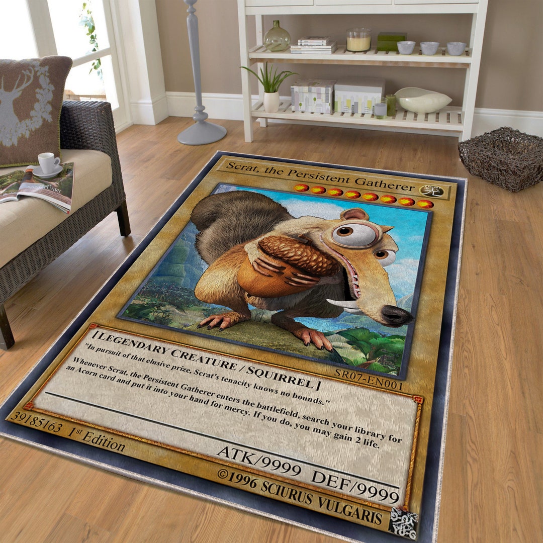 Scrat the Squirrel Rug, Magic Card Squirrel Decoration, Funny ...