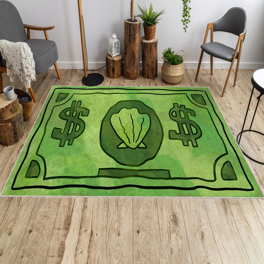 Funny Meme Green Area Rug: Dollar Rug - Etsy