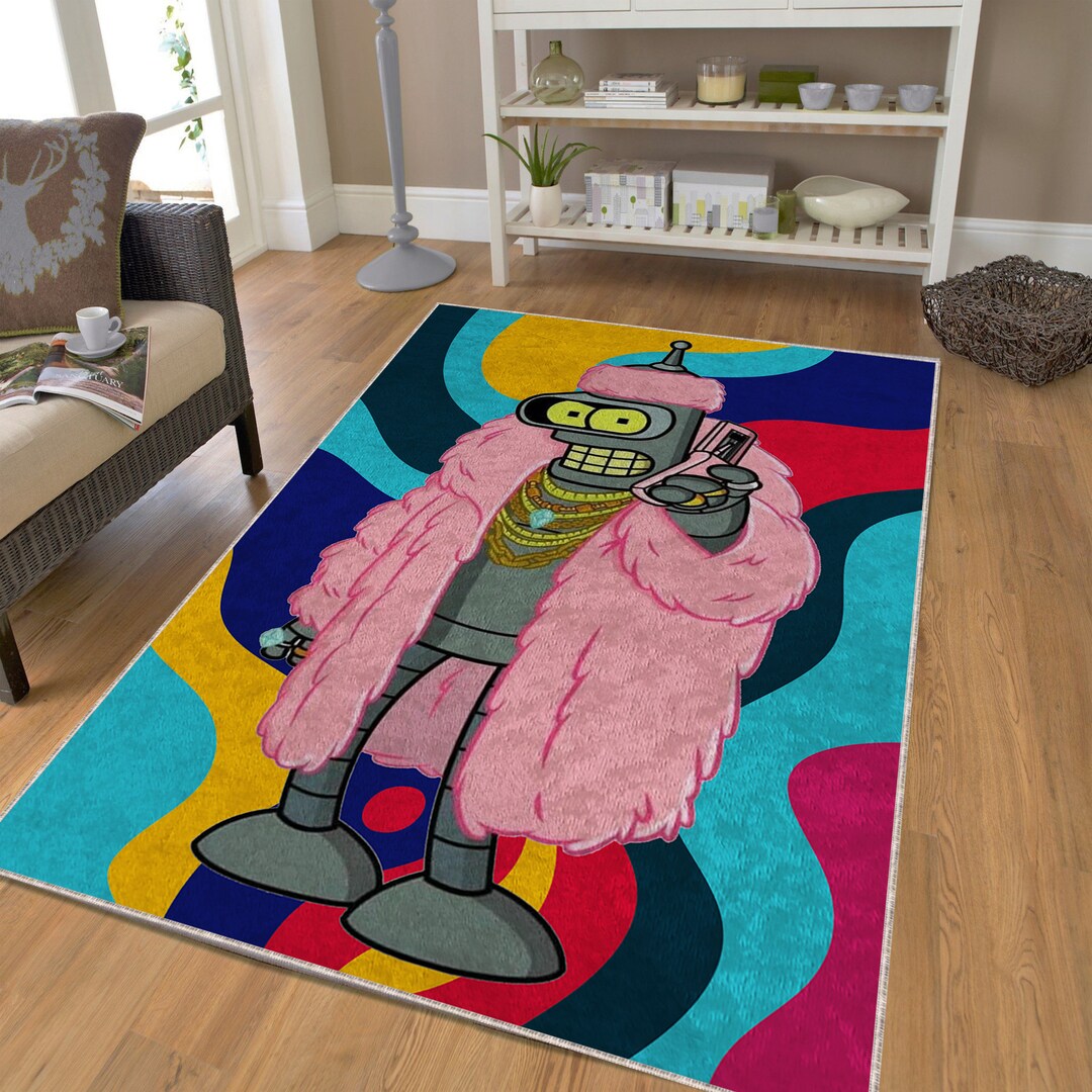 Funny Colorful Meme Rug, Green Area Rug, Meme Accent Rug, Livingroom ...