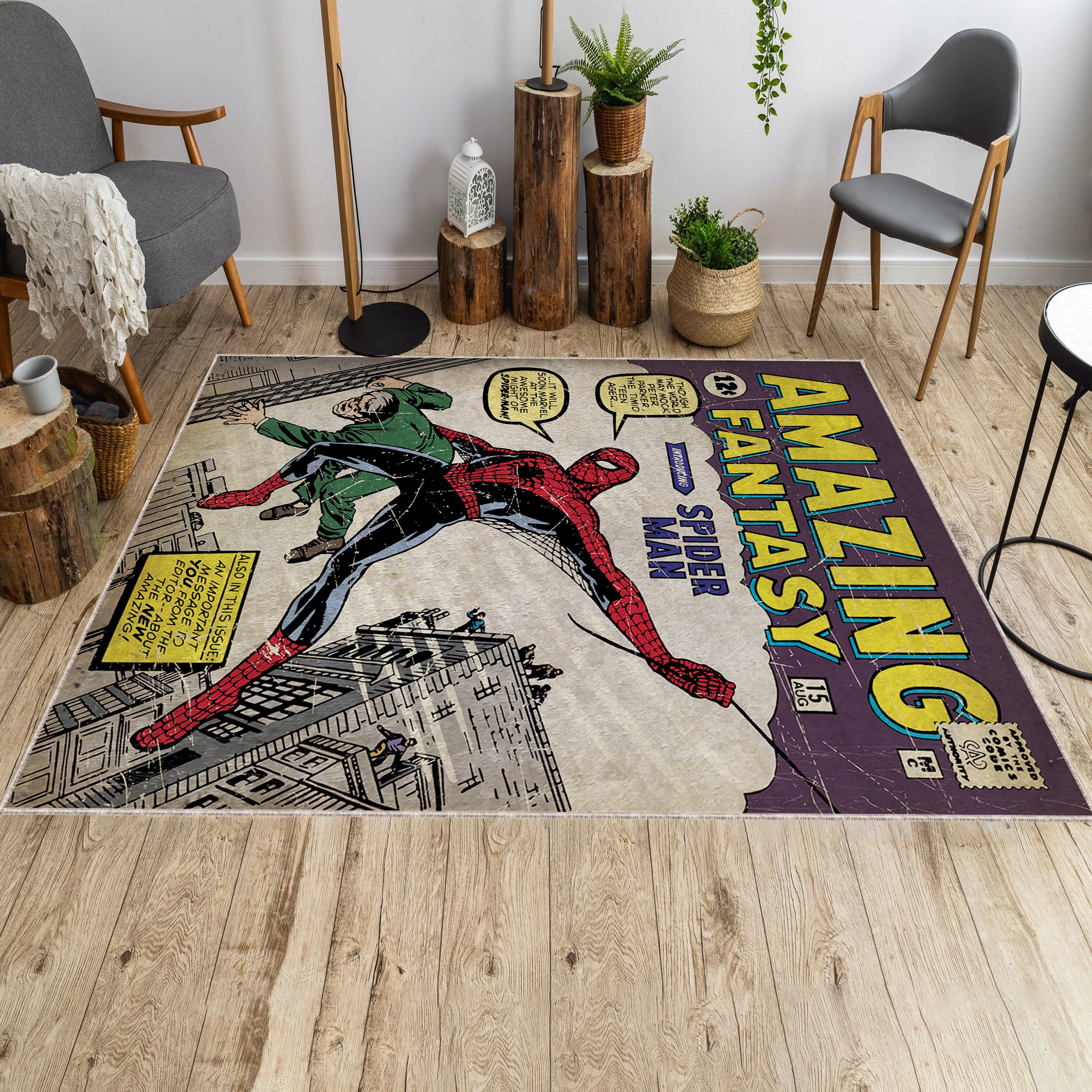 Amazing Spiderman Comic Cover Rug, Comic Cover to Carpet - Etsy