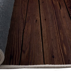 Woodgrain Area Rug: Minimalist Living Room & Bedroom Decor - Etsy