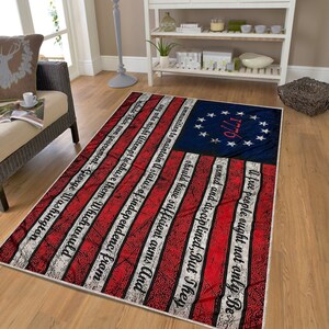 We the People 1776 Us Constitution Flannel Rug, American Rug for Living ...