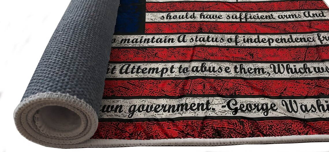 We the People 1776 Us Constitution Flannel Rug, American Rug for Living ...