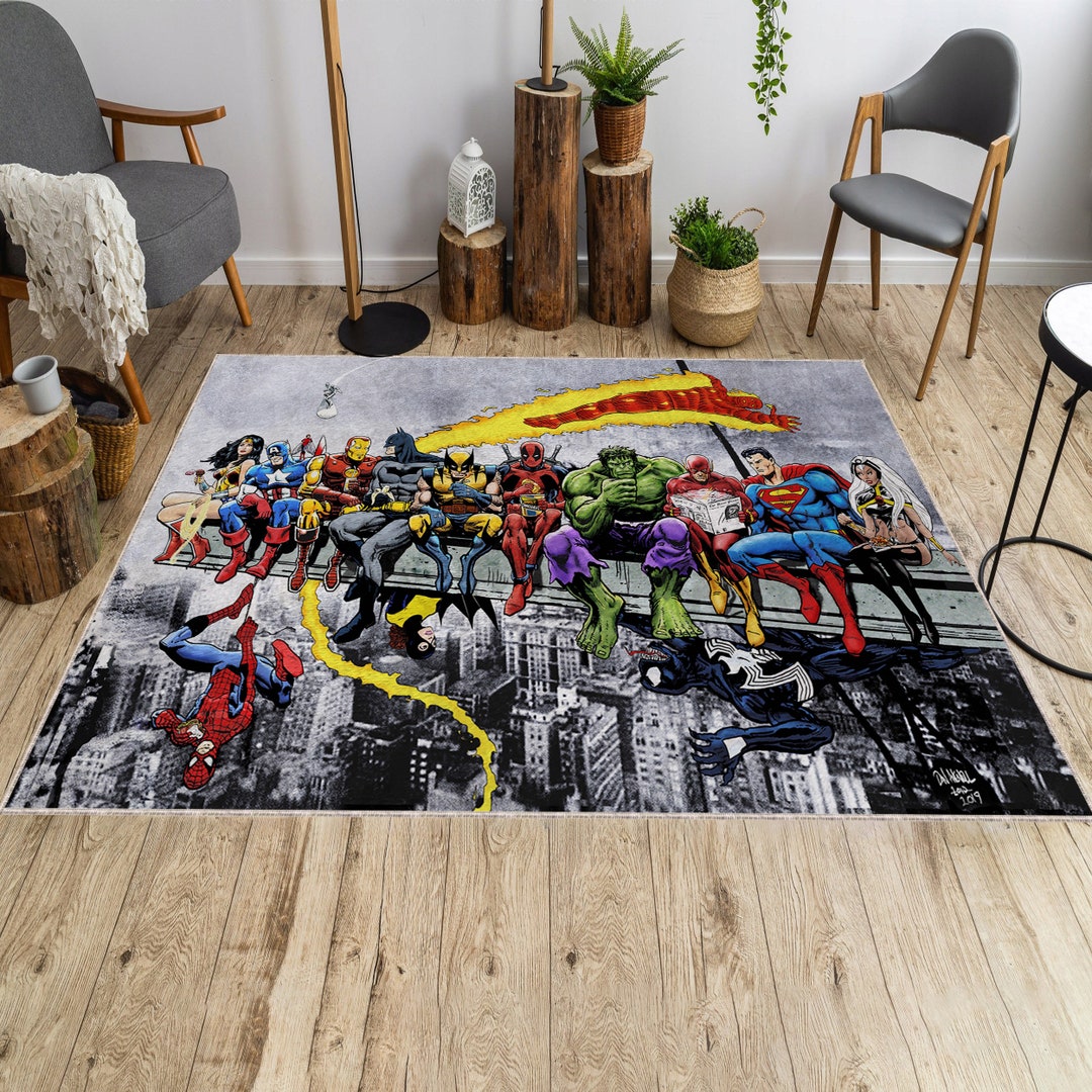 Spiderman Comic Cover Rug, Comics Book Area Rug - Etsy