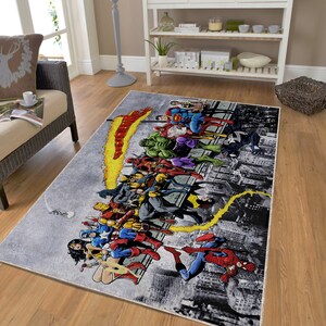 Spiderman Comic Cover Rug, Comics Book Area Rug - Etsy