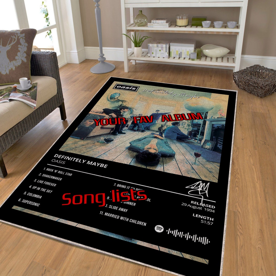 Custom Album Cover Area Rug, Decoration of Your Fav Album With Songs ...