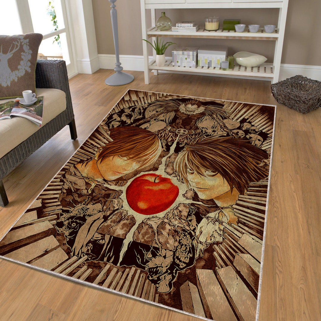 L and Kira Anime Rug, Cool Anime Decoration, Best Gift for Anime Fans ...