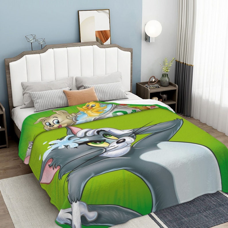 Custom Name Tom and Jerry Blanket Personalized Flannel Throw - Etsy