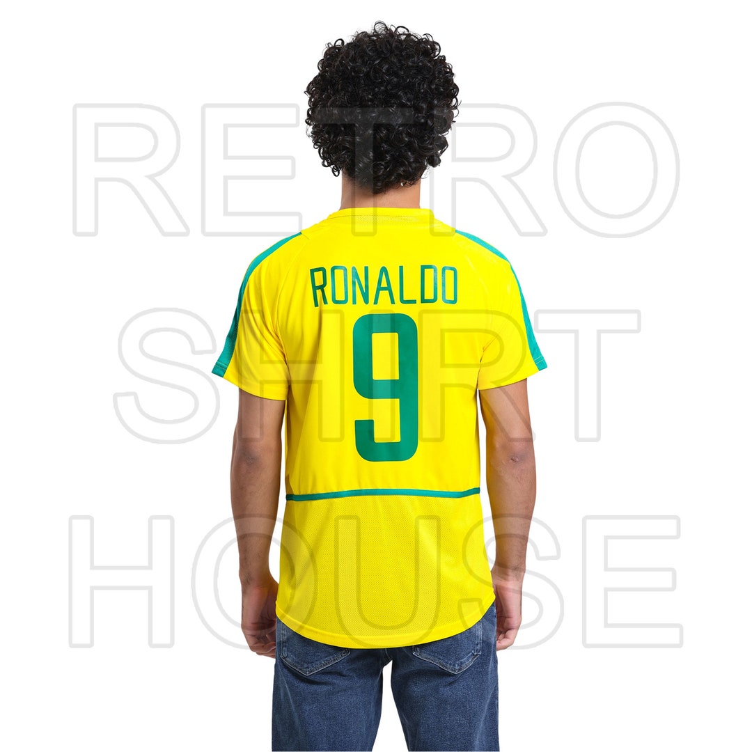 El Fenomeno Ronaldo Brazil Kit Retro Yellow Shirt World Cup - Etsy UK