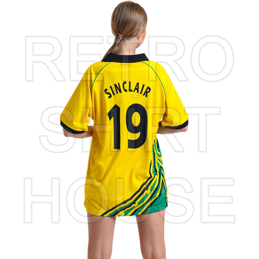 Jamaica Retro Sinclair Jersey Vintage Kit Yellow National - Etsy UK
