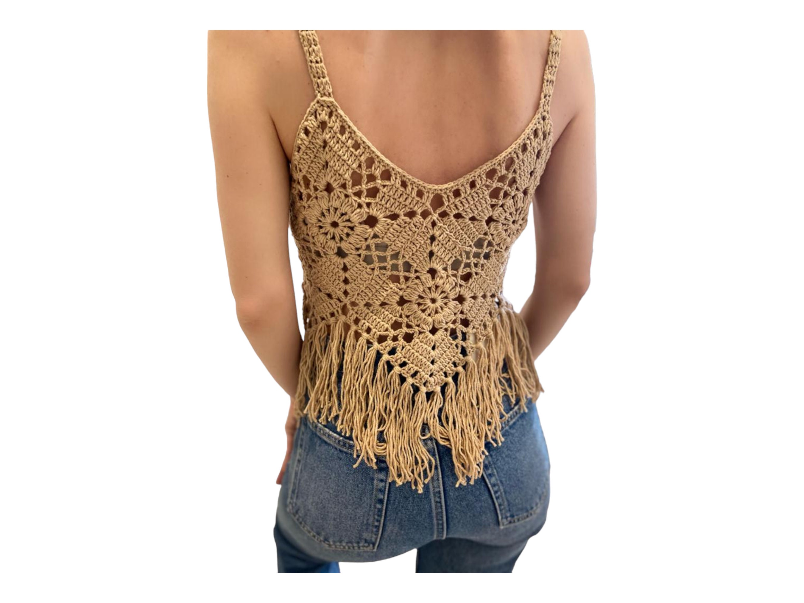 Finished Crochet Tops, Handmade Tops,crochet Crop Toos, Boho Tops ...
