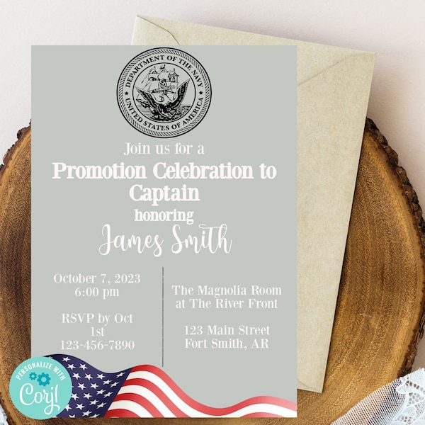 Military Promotion Invitation - Etsy