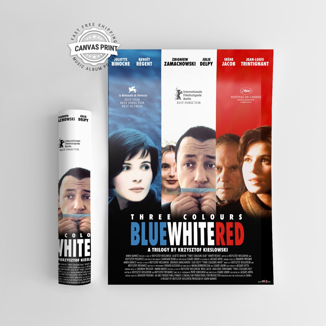 Three Colors Blue White Red Movie Poster / Wall Art / Room Decor / High ...