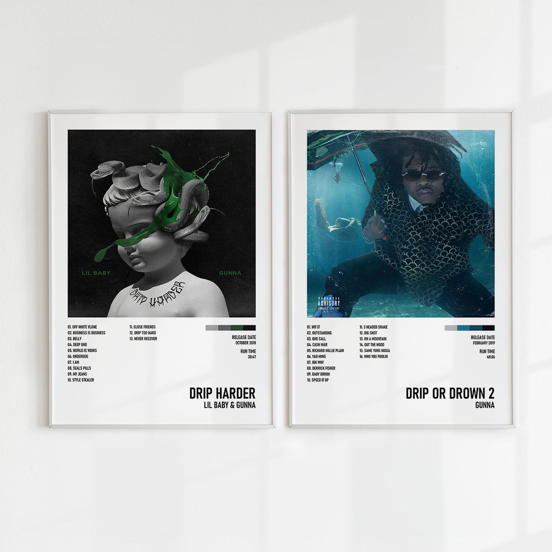 Drip Harder-lil Baby & Gunna Music Album Poster / High Quality Music ...