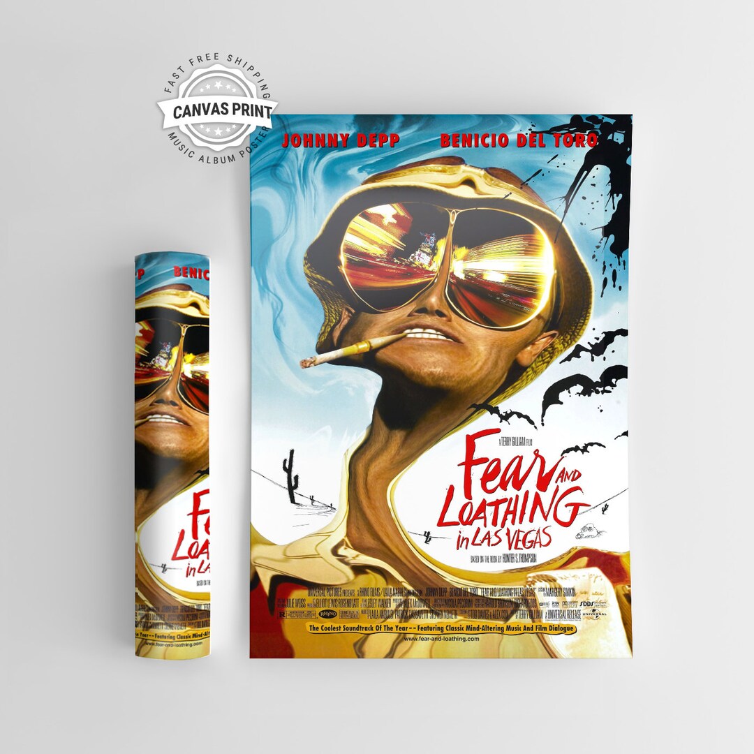 Fear and Loathing in Las Vegas, 1998 Movie Poster / Wall Art / Room ...