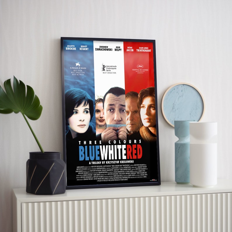 Three Colors Blue White Red Movie Poster / Wall Art / Room Decor / High ...