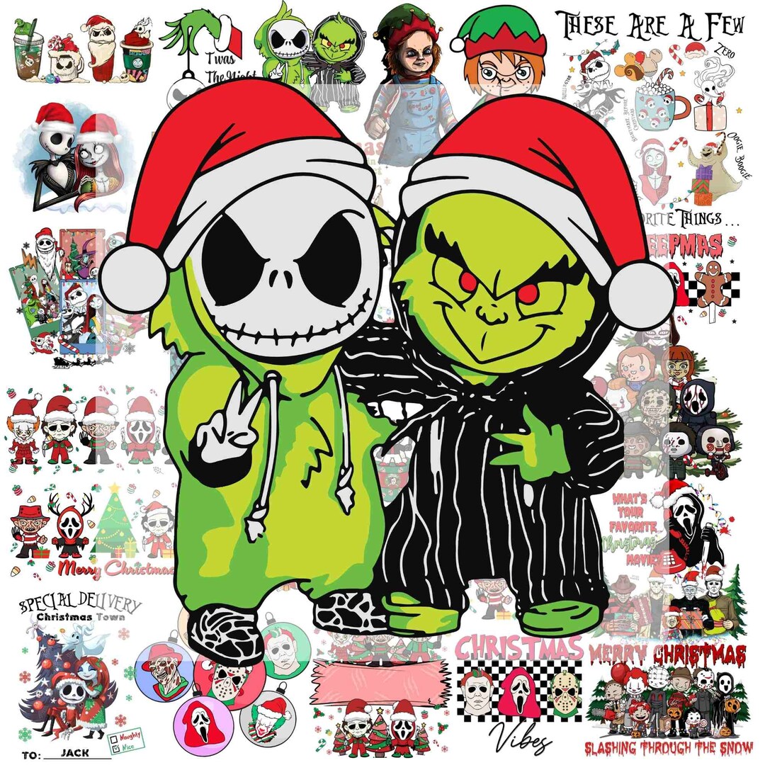 100 Horror Christmas Character Png Bundle Nightmare Before - Etsy Australia